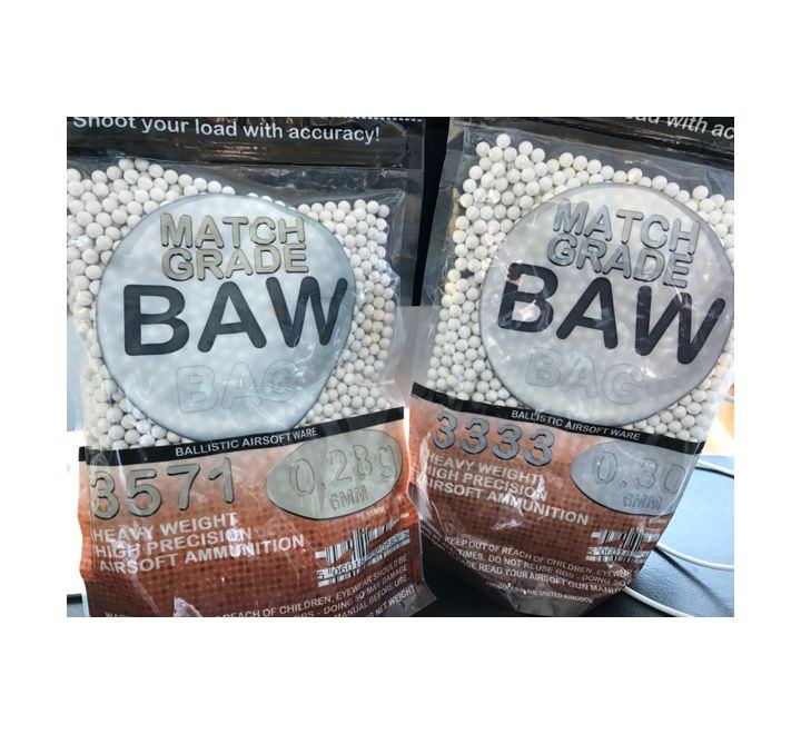 BAW Bag Match Grade Precision BB's 0.28g 1Kg (3571 BB's) - Zip-lock ...